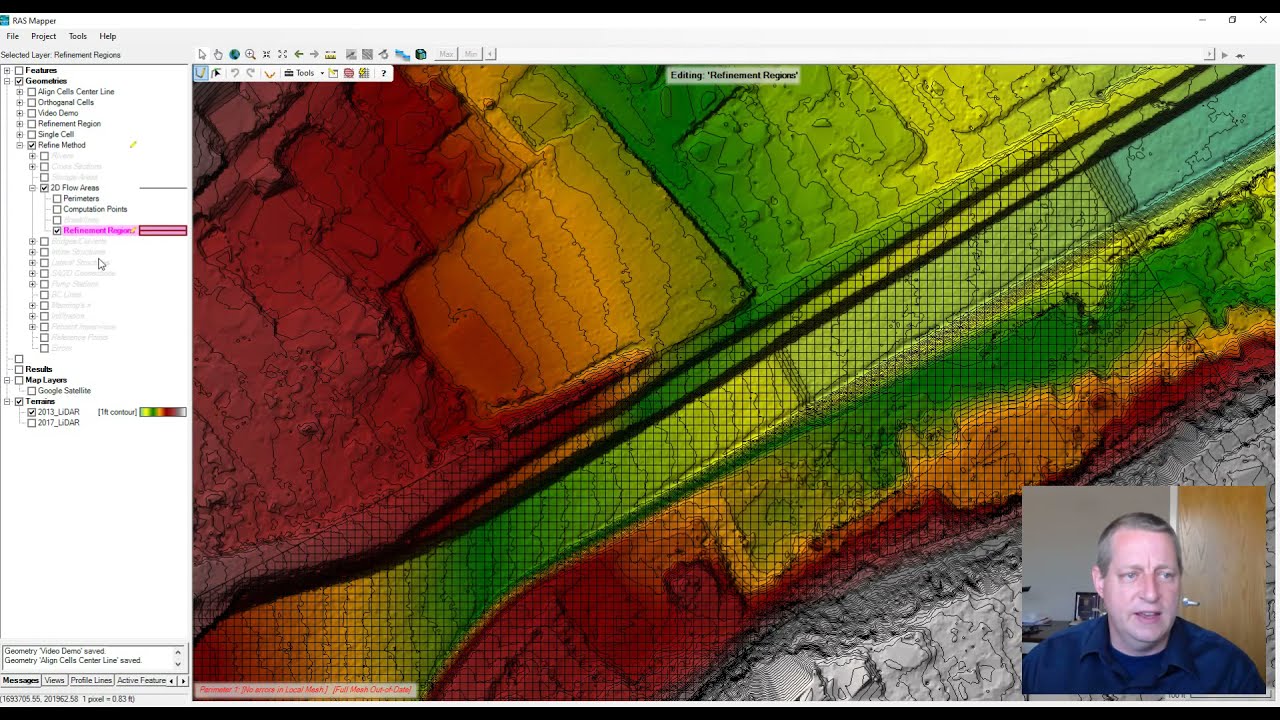 Align Cells with Flow Direction: HEC-RAS 2D Mesh - YouTube
