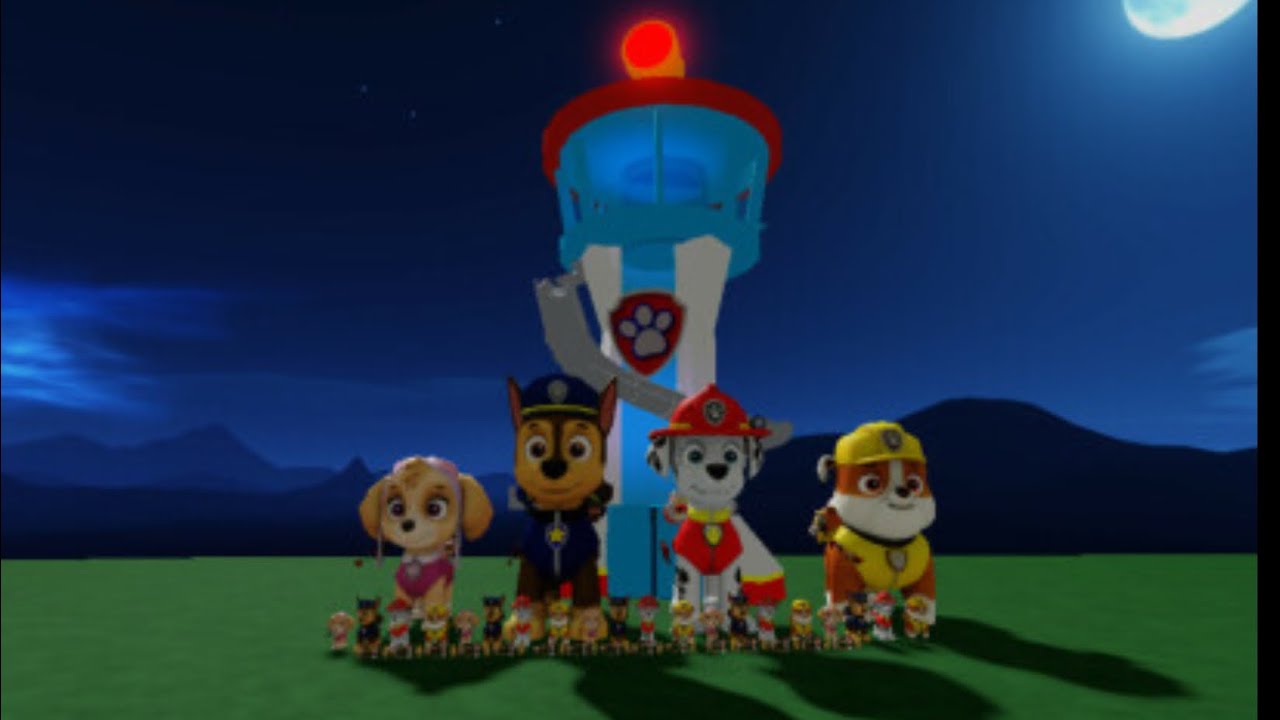Roblox survive the lookout tower paw patrol game live stream - YouTube