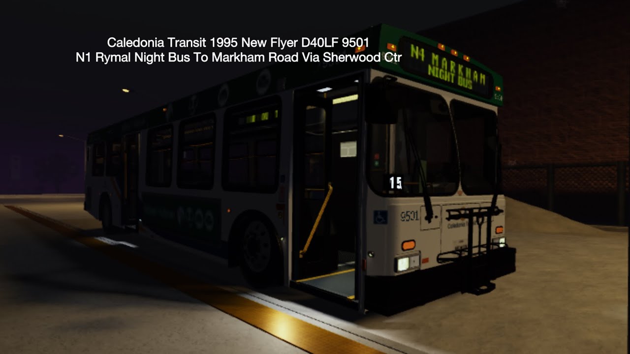Caledonia Transit 1995 New Flyer D40LF 9501 | N1 Rymal Night Bus To ...