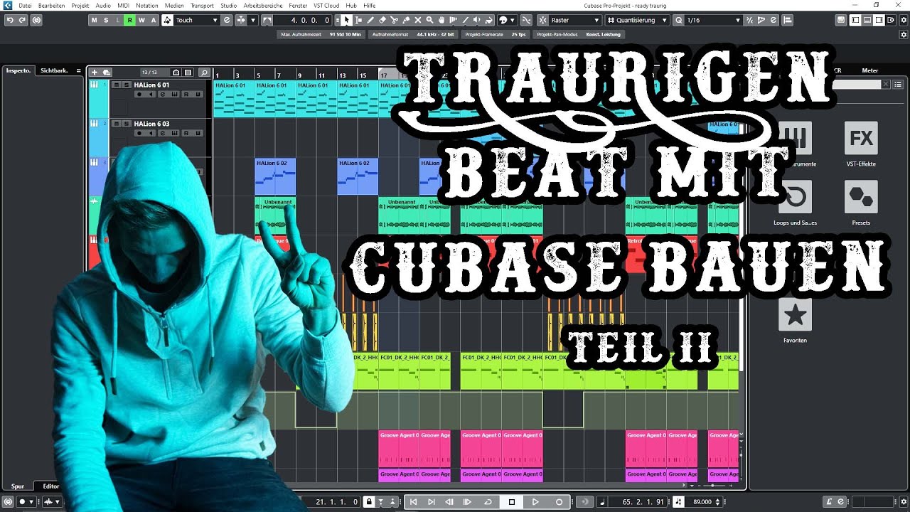 Trauriger Beat Cubase Tutorial - Teil 2 - YouTube