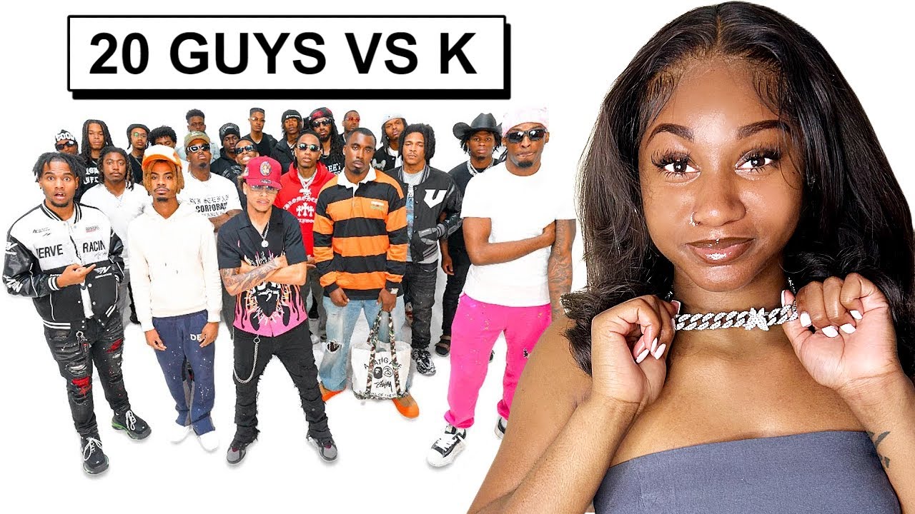 20 MEN VS 1 YOUTUBER: K - YouTube