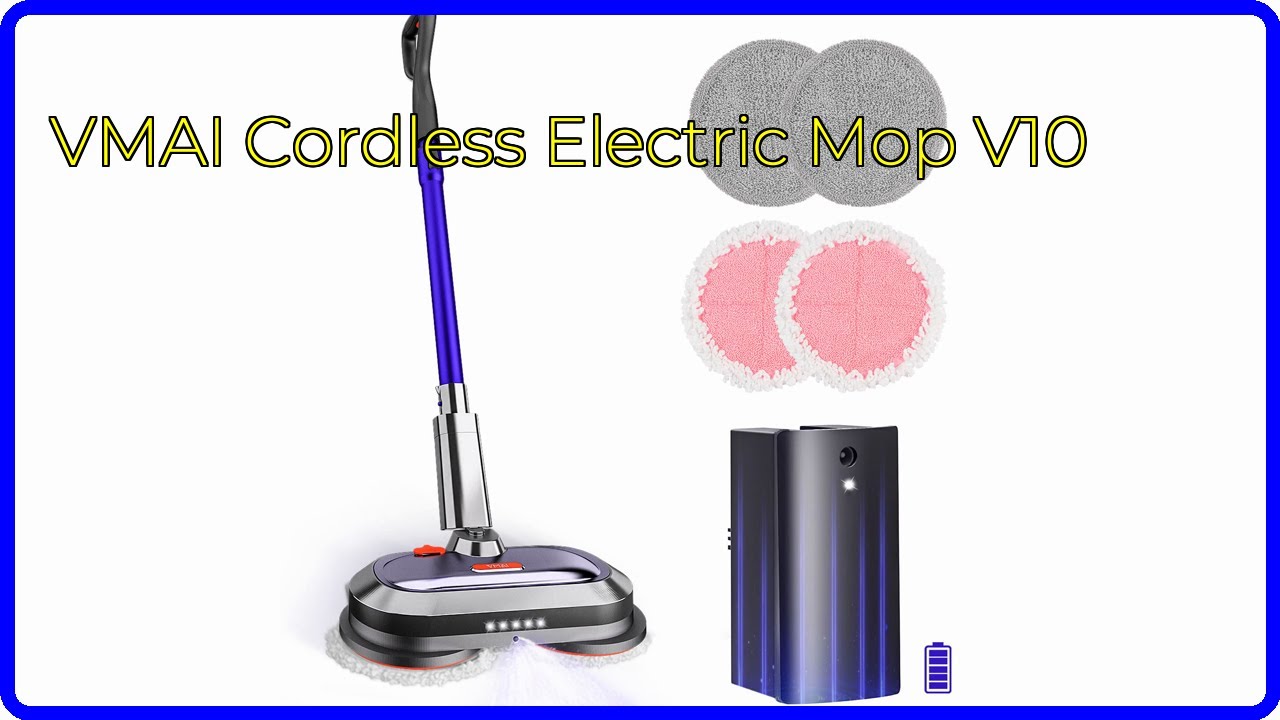 REVIEW (2026): VMAI Cordless Electric Mop V10. ESSENTIAL details. - YouTube