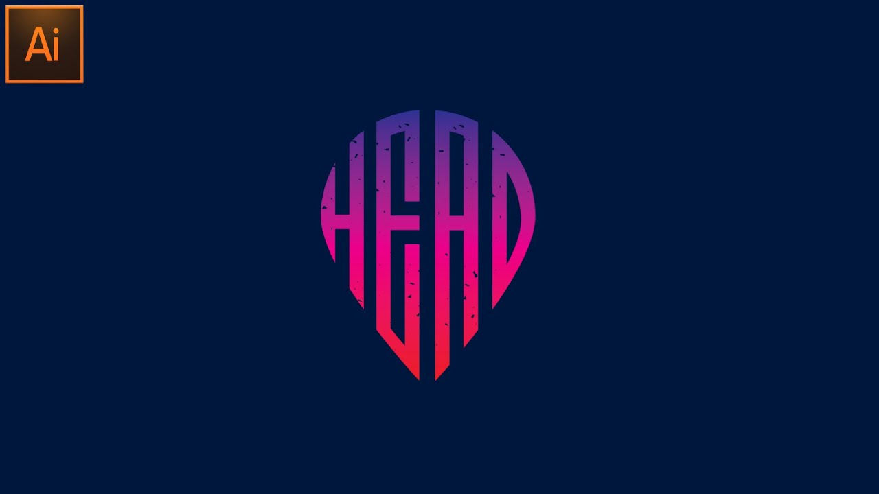 How to make HEAD Letter Logo Monogram Logo Design In Adobe Illustrator ...