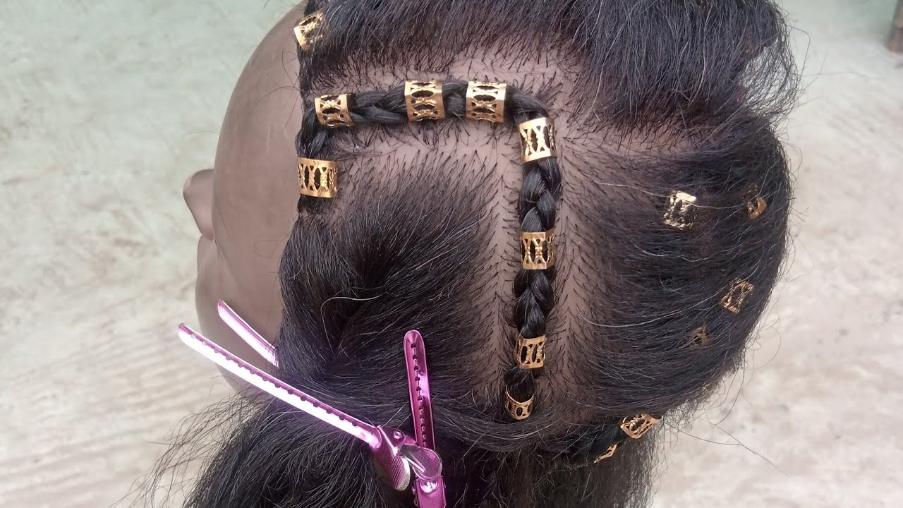 How to braid numbers in hair [Number 7] || Little Girl Hairstyles Black ...