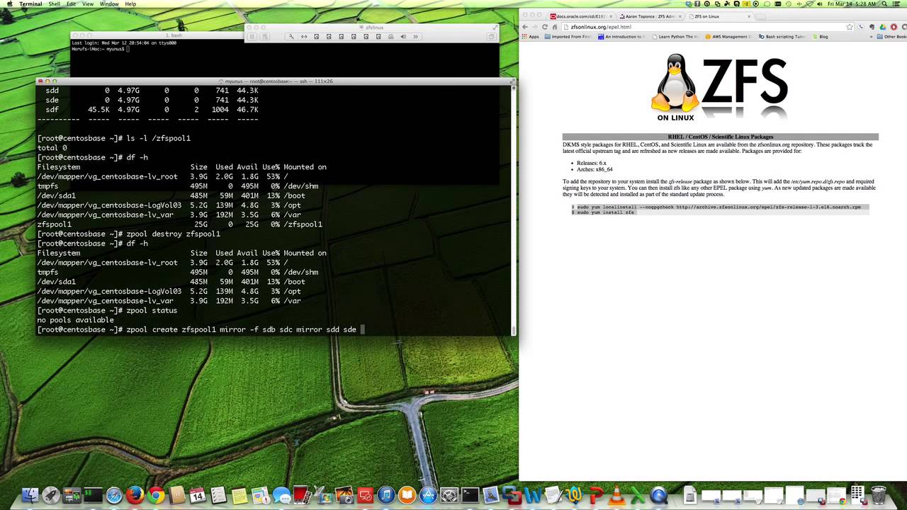 Running ZFS on Centos/RHEL 6.5 Linux - YouTube