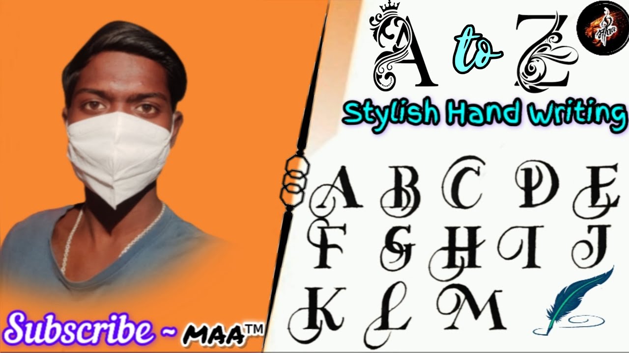 A to Z Writing Style Alphabets || Roman fonts A to Z || Writing ||Easy ...