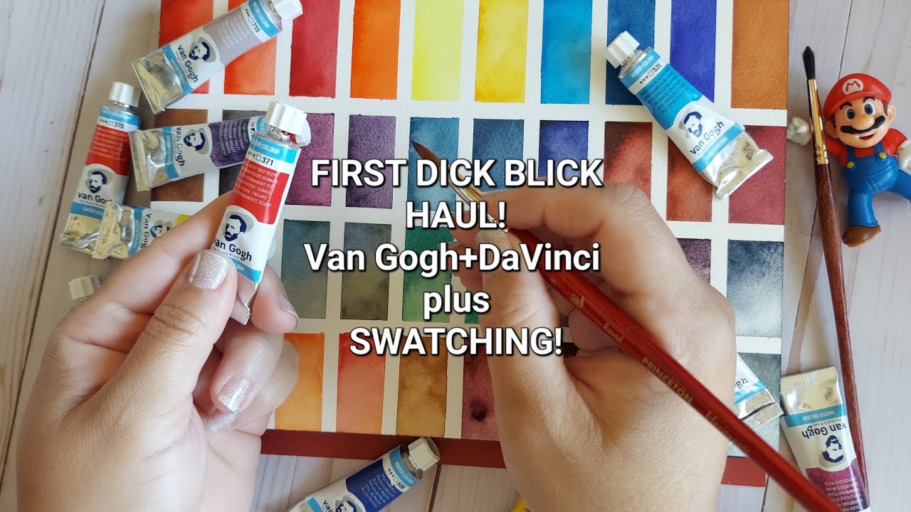 FIRST DICK BLICK HAUL! Swatching Van Gogh Watercolors|Detailed color ...