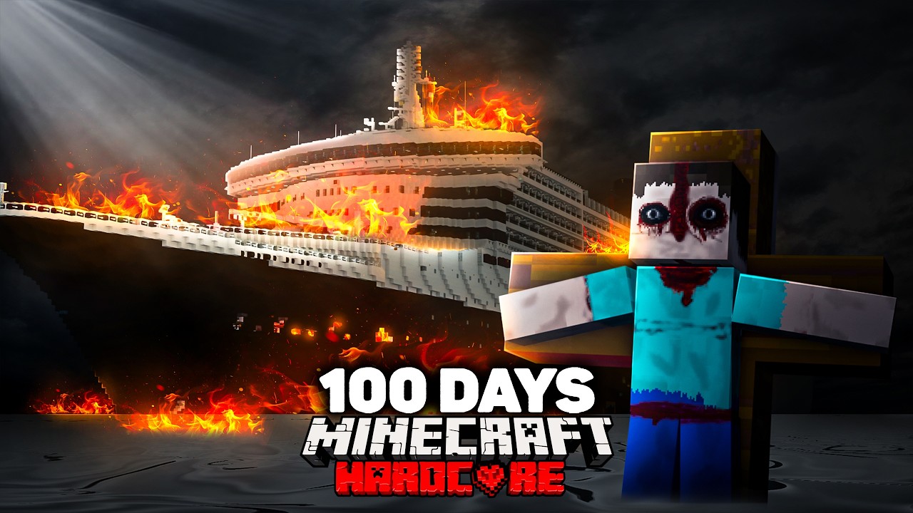 I Spent 100 Days in a Haunted Shipwreck in Hardcore Minecraft... Here's ...