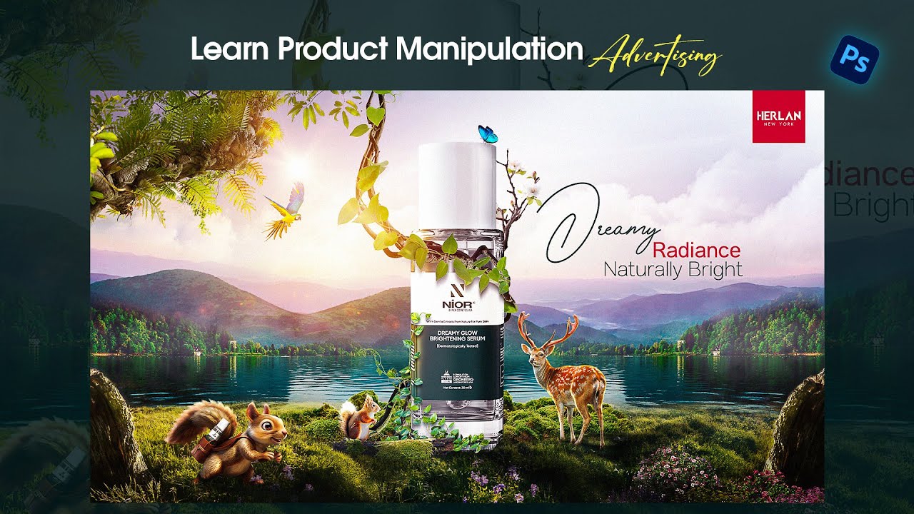 Cosmetics product manipulation ads Design in Photoshop - YouTube