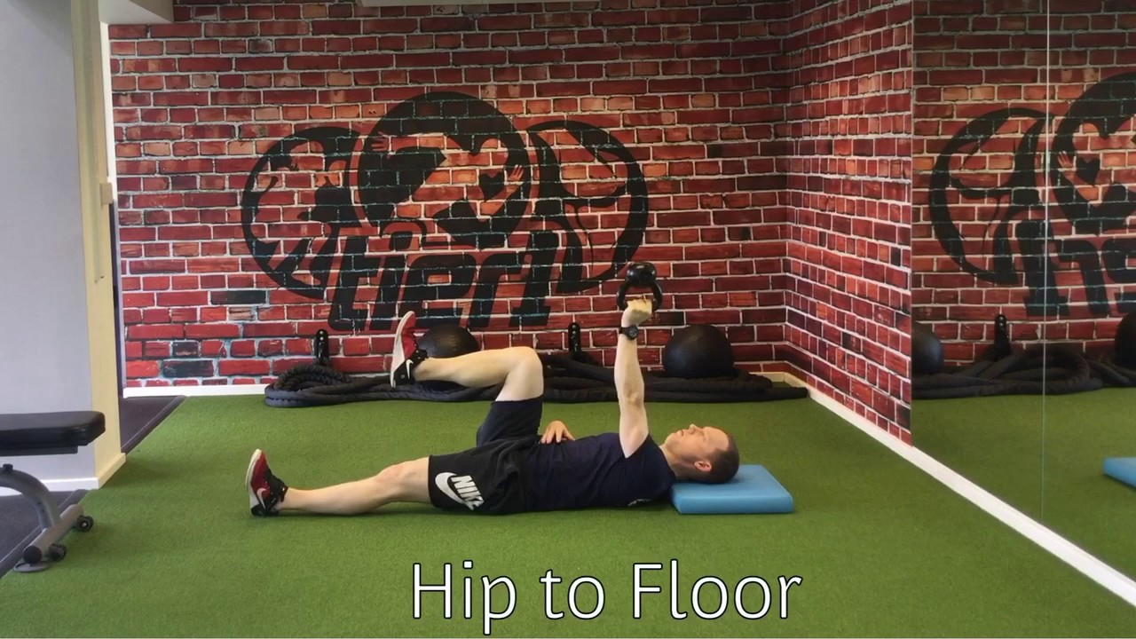 Supine Lying KB Armbar w/ Opposite Hip Flexion & Screwdriver - YouTube