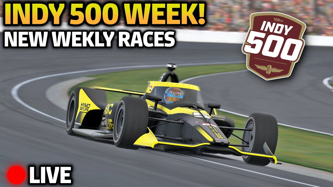 IT'S INDY 500 WEEK! - iRacing New Weekly Races - YouTube