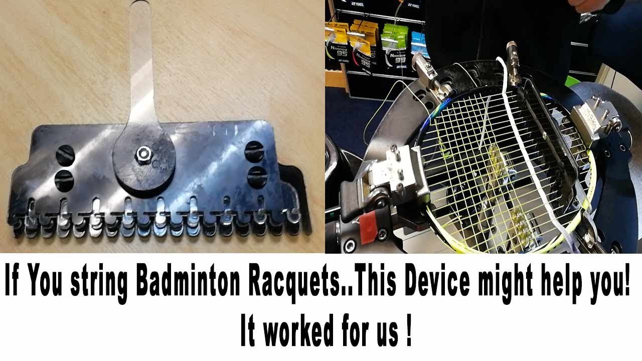 Badminton String Weaver... Brilliant! - YouTube