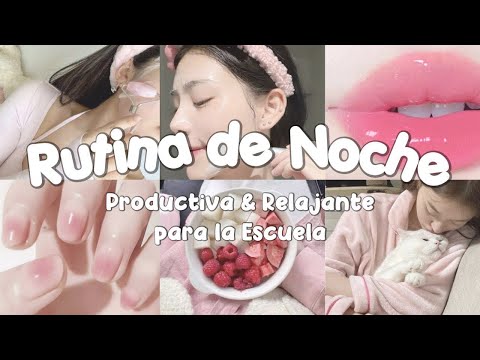 RUTINA de NOCHE muy Relajante para la Escuela 🍓✨ | Moonie