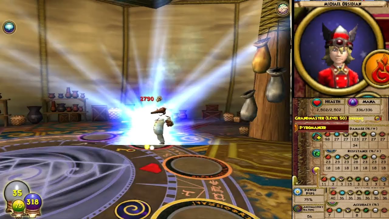 Wizard101 Fire level 50 level lock Arc 2 Belloq Solo (Belloq's Tent ...