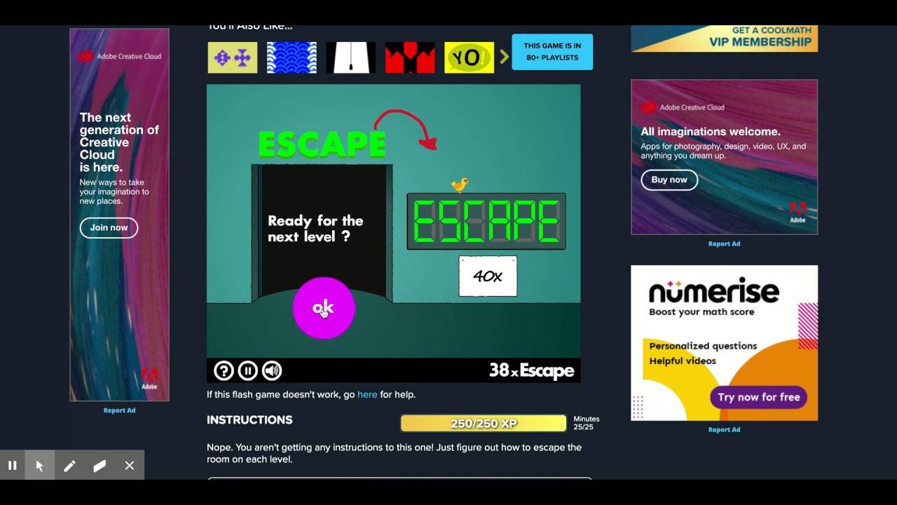 Level 38 Walkthrough for 40x Escape on coolmathgames.com - YouTube