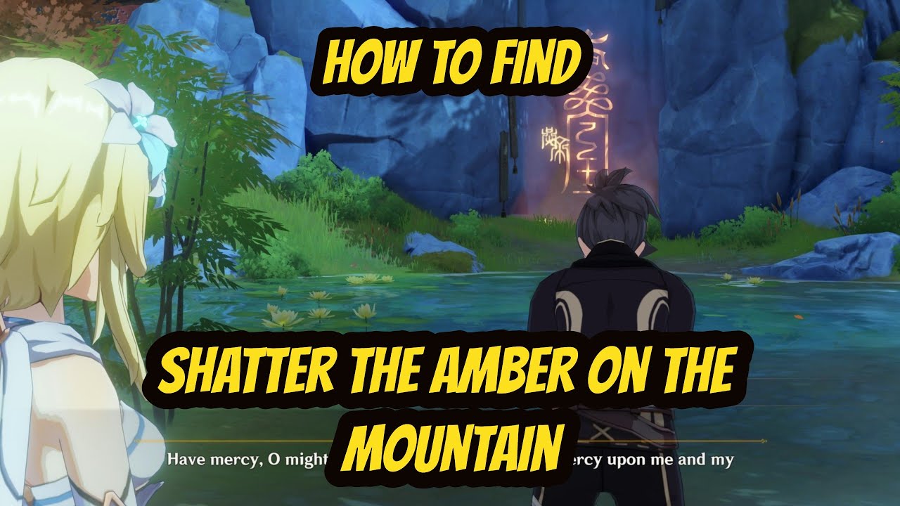 Genshin Impact - How To Find Shatter The Amber Rocks On The Mountain ...