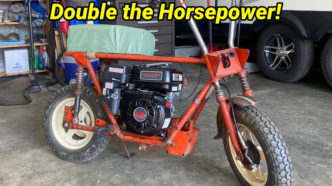 Swapping A Predator 212 Motor into my Vintage Mini Bike! - YouTube