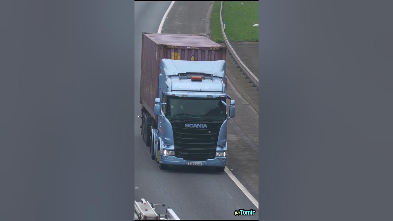 SCANIA R450 - A1(M) motorway #truckspotting #tomir - YouTube