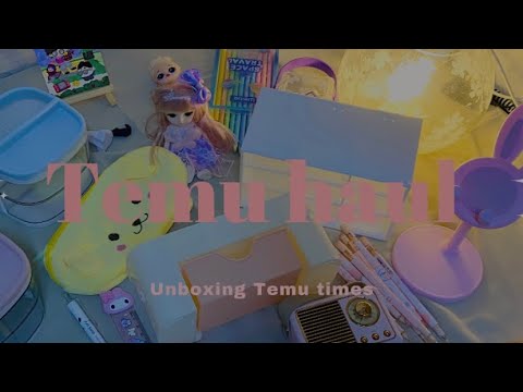 Huge Temu Unboxing 🎀{cute items}Temu pen organizer,cute pen,cute bag ...