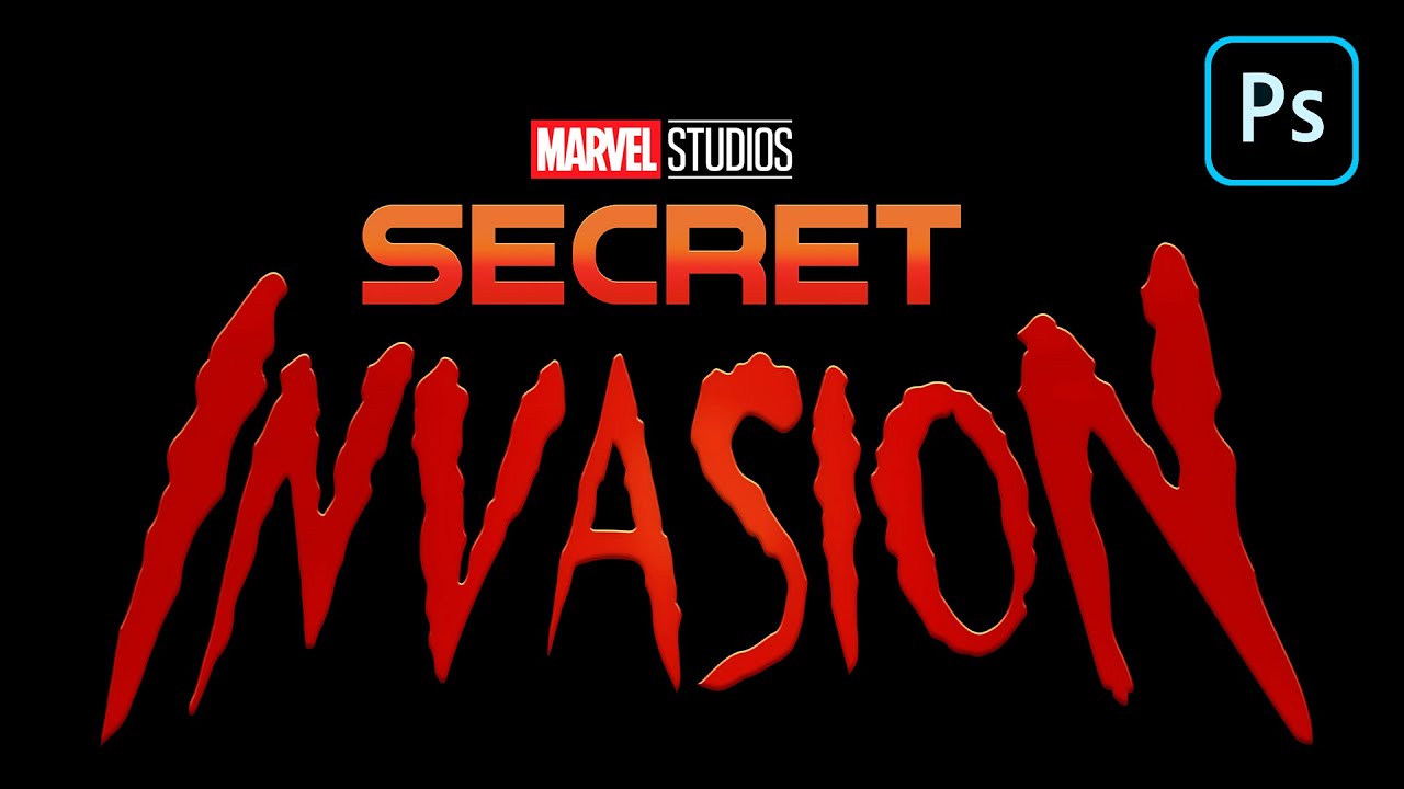 SECRET INVASION Marvel Estilo de texto con PHOTOSHOP - YouTube