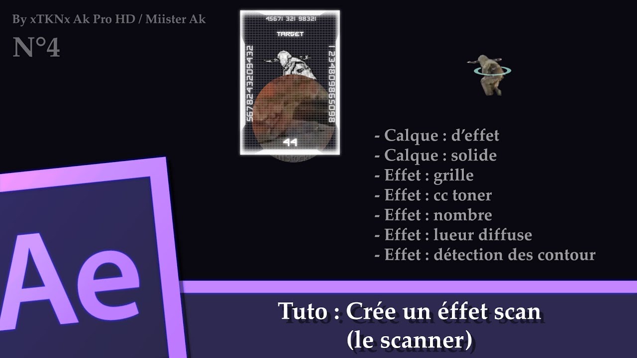 Tuto After Effect : N°4 Crée l'effet Scan (le scanner) - YouTube