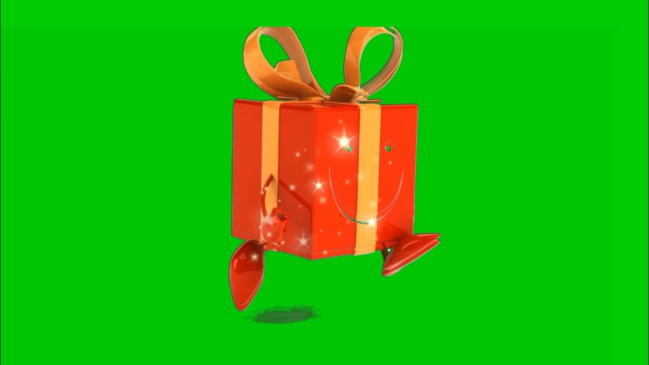 Animated Red Gift Box moving on a Greenscreen#festive #christmas - YouTube