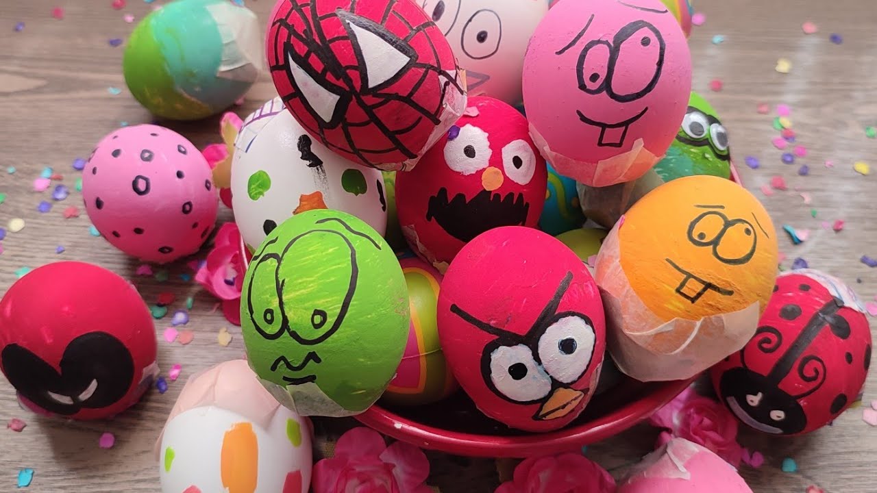 Decorando cascarones de huevo para las kermesse - YouTube