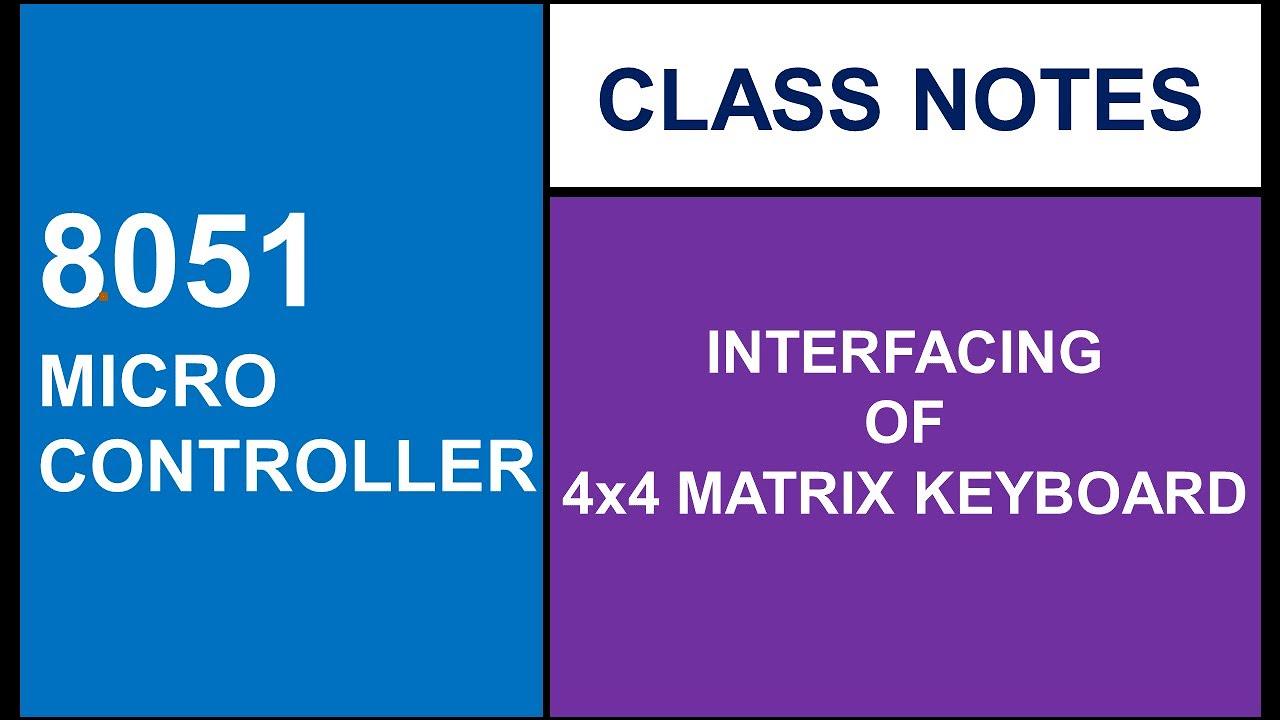 8051 Keyboard Interfacing Youtube