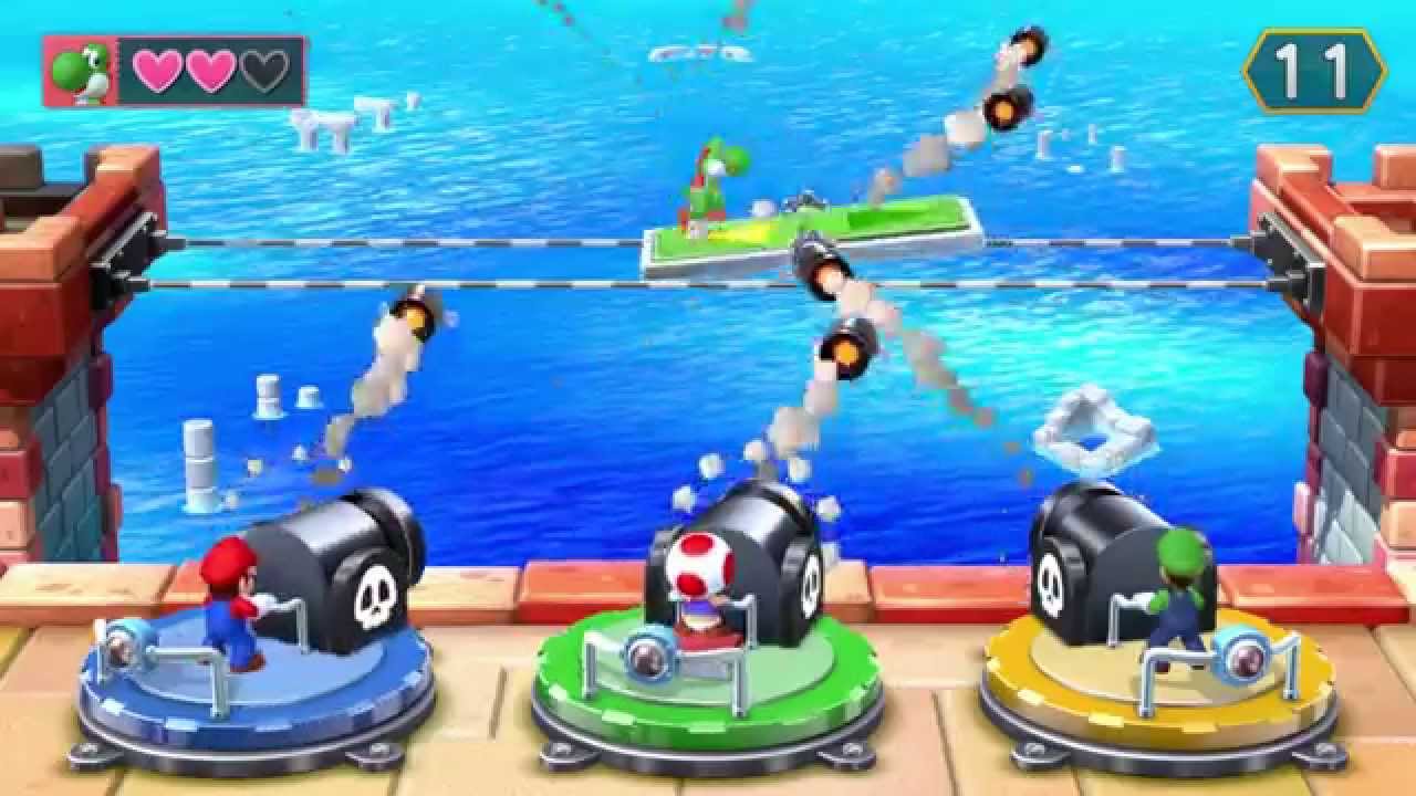 Mario Party 10 - All 1-VS-3 / 1 VS Rivals Mini-Games - YouTube
