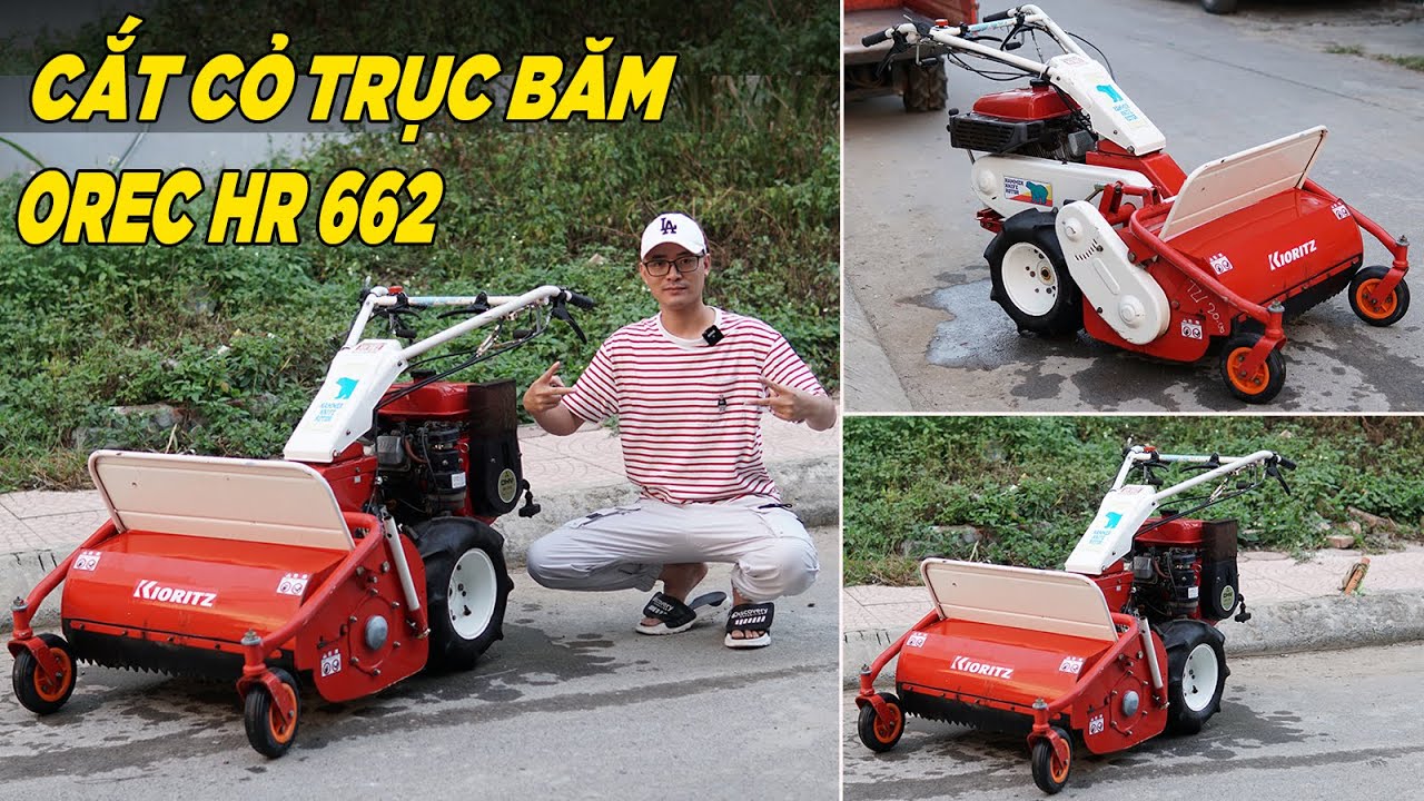 Cắt Cỏ Trục Băm OREC HR 662 Nhật Bản Cực Đẹp Mới 90% Hiệu Quả - YouTube