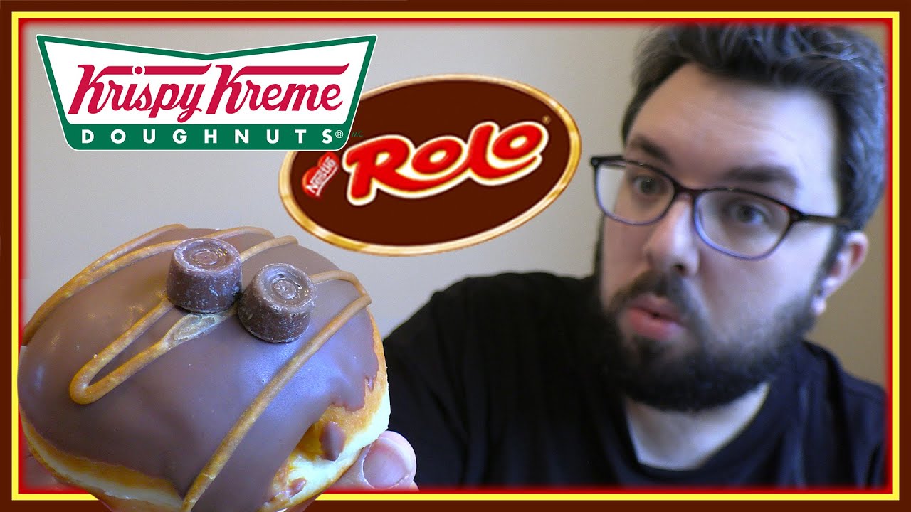 Krispy Kreme Rolo Doughnut Review - YouTube