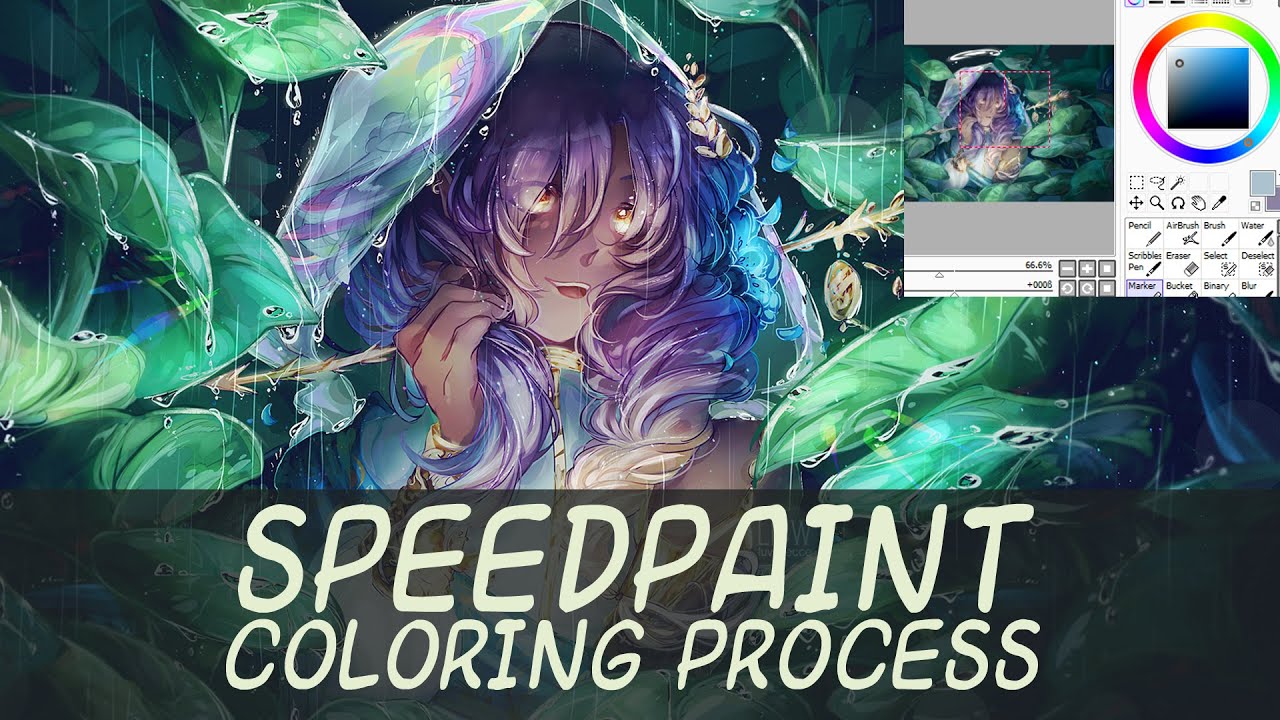 [Anime Speedpaint] Illustration coloration process - YouTube