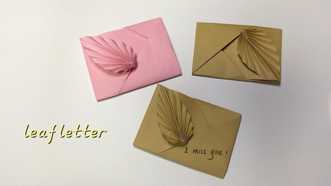 Origami leaf letter How to fold a leaf letter? - YouTube