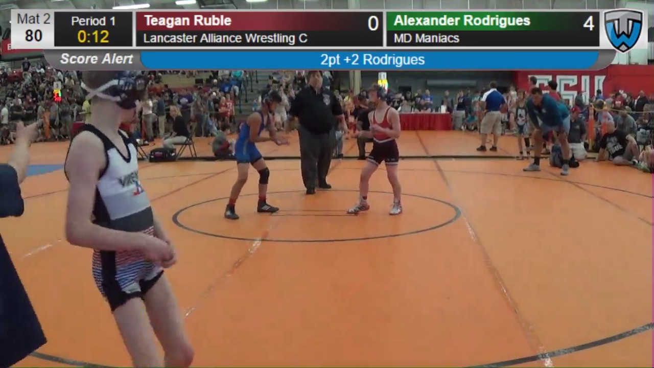 3007 Intermediate 80 Teagan Ruble Lancaster Alliance Wrestling C vs ...