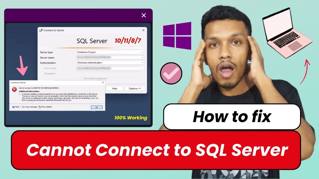 How to fix cannot connect to sql server | ssms failing to connect to ... How to fix cannot connect to sql server | ssms failing to connect to ...
