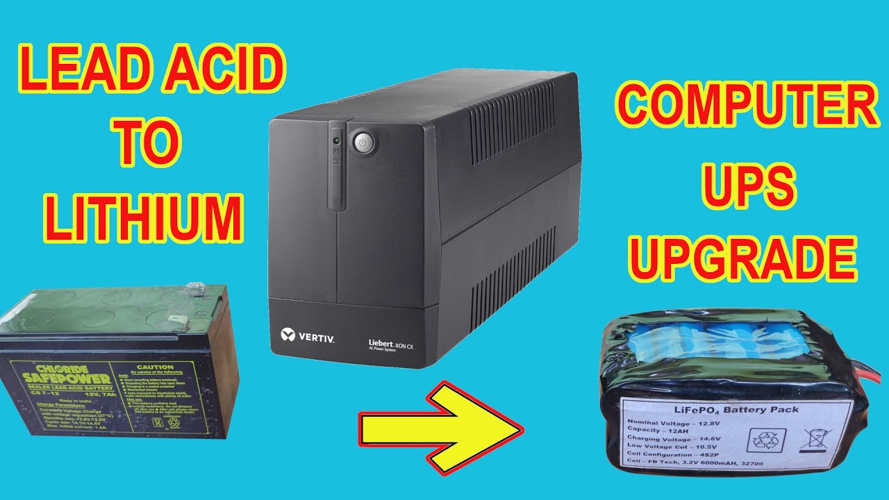 Lithium UPS for Computer | Lead Acid to Lithium Upgrade - YouTube