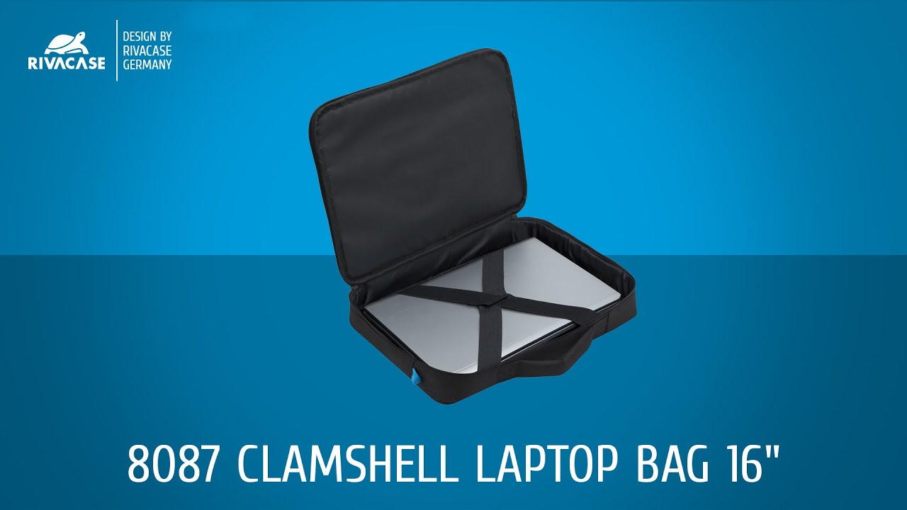 RIVACASE 8087 black Clamshell Laptop bag 16" - YouTube