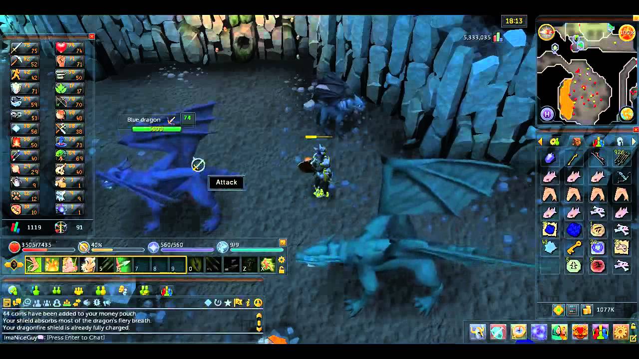 Killing Blue dragons for slayer! - YouTube
