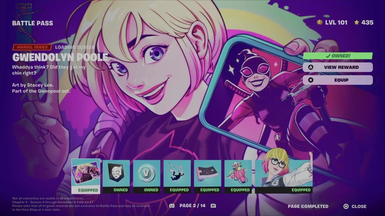 How to Unlock Gwendolyn Poole Loading Screen in Fortnite | Battle Pass ...
