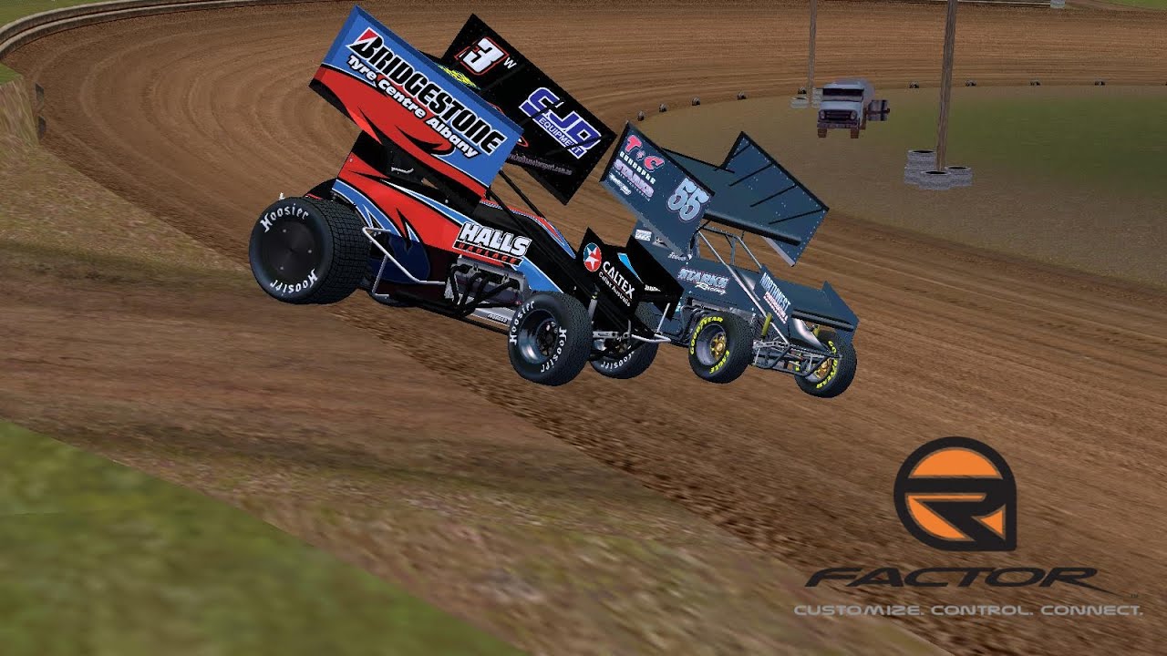 rFactor - BOZ Sprint Cars 2015 - Eagle Raceway (Online Race) - YouTube