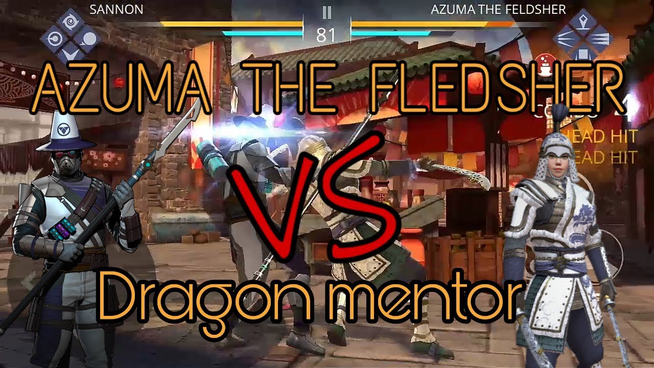 Shadow fight 3 AZUMA THE FLEDSHER vs Dragon mentor. - YouTube