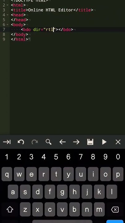 BDO tag in html || html tags || #coding #coders #shorts - YouTube