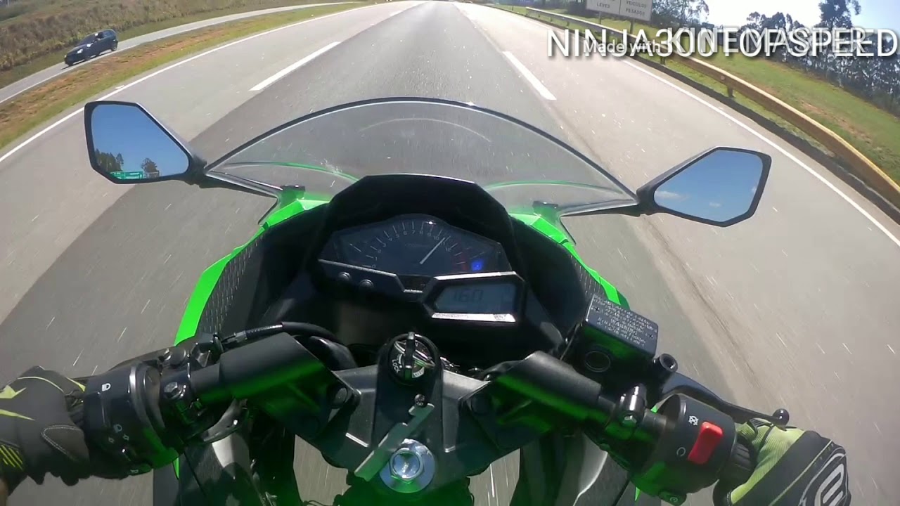Ninja 300 top Speed 194 km/h ( escape original) - YouTube