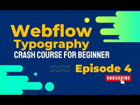Webflow crash course Typography Elements Part 4 In (Urdu/Hindi) - YouTube