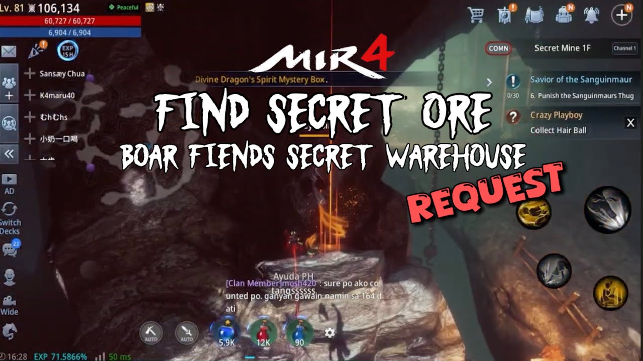 Mir4 - Boar Fiends' Secret Warehouse Request - Find Secret Ore (Quick ...