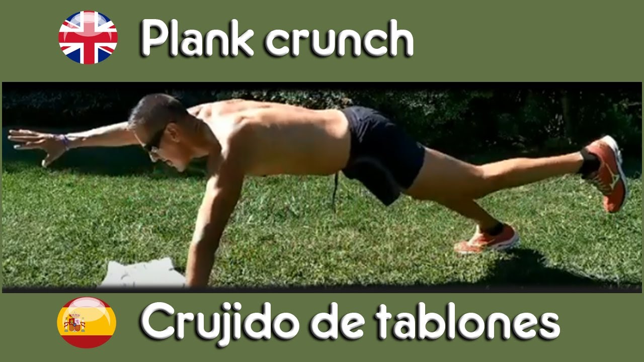 Plank crunch - crujido de tablones - YouTube