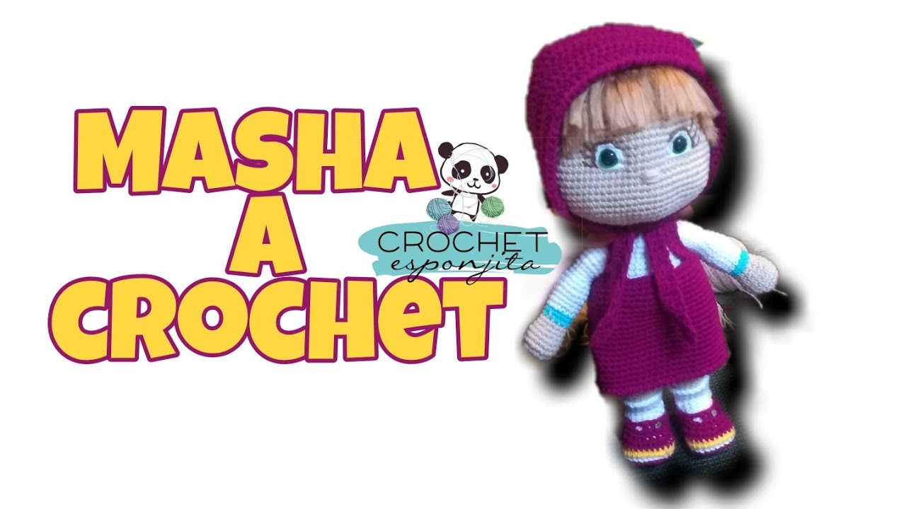 Masha a crochet-crochet esponjita - YouTube