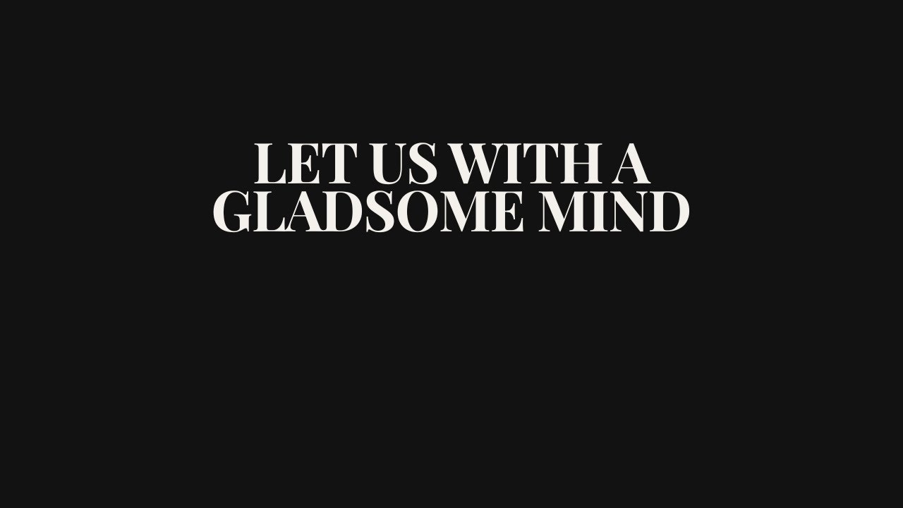 Let Us with a Gladsome Mind | Contemporary Worship Hymn - YouTube