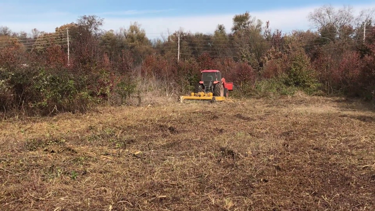 Bush-Whacker HD-121P rotary cutter in action - YouTube