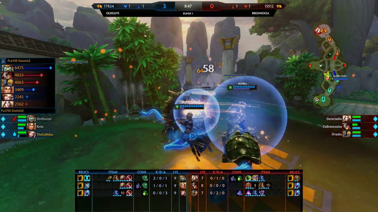 SMITE Crossplay Titans Cup #12 - Runde 1 - OldGuys vs. Breznsoiza - YouTube